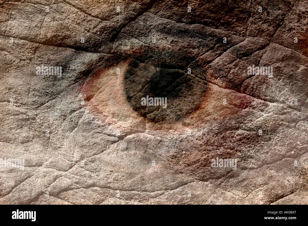The image of an eye imbedded in rock Stock Photo - Alamy