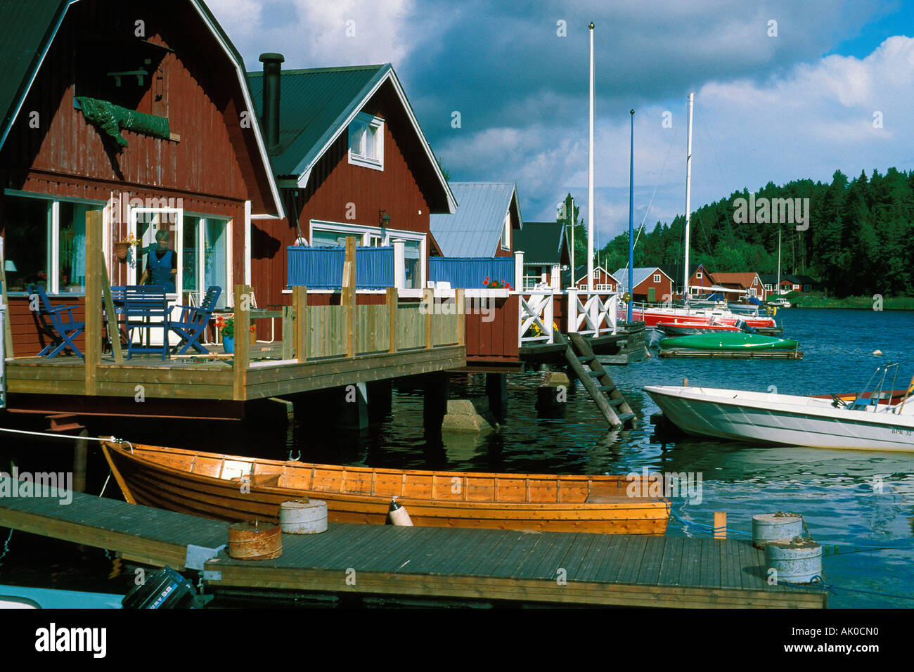 Summer house / Skatan Stock Photo - Alamy