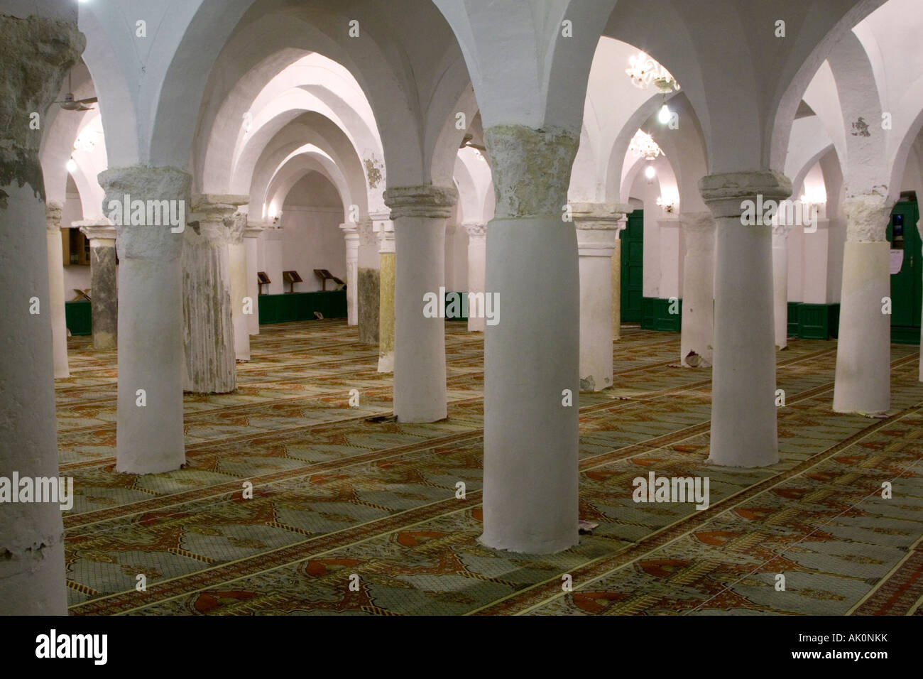 Tripoli, Libya. An-Nagah Mosque Interior Arches Stock Photo - Alamy