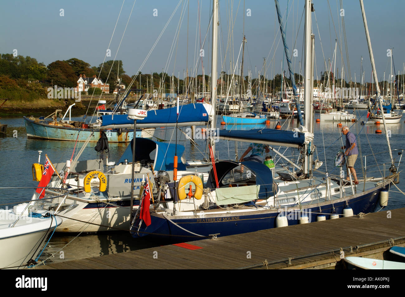 Lymington River Hampshire England Yachts on the Quay Stock Photo - Alamy