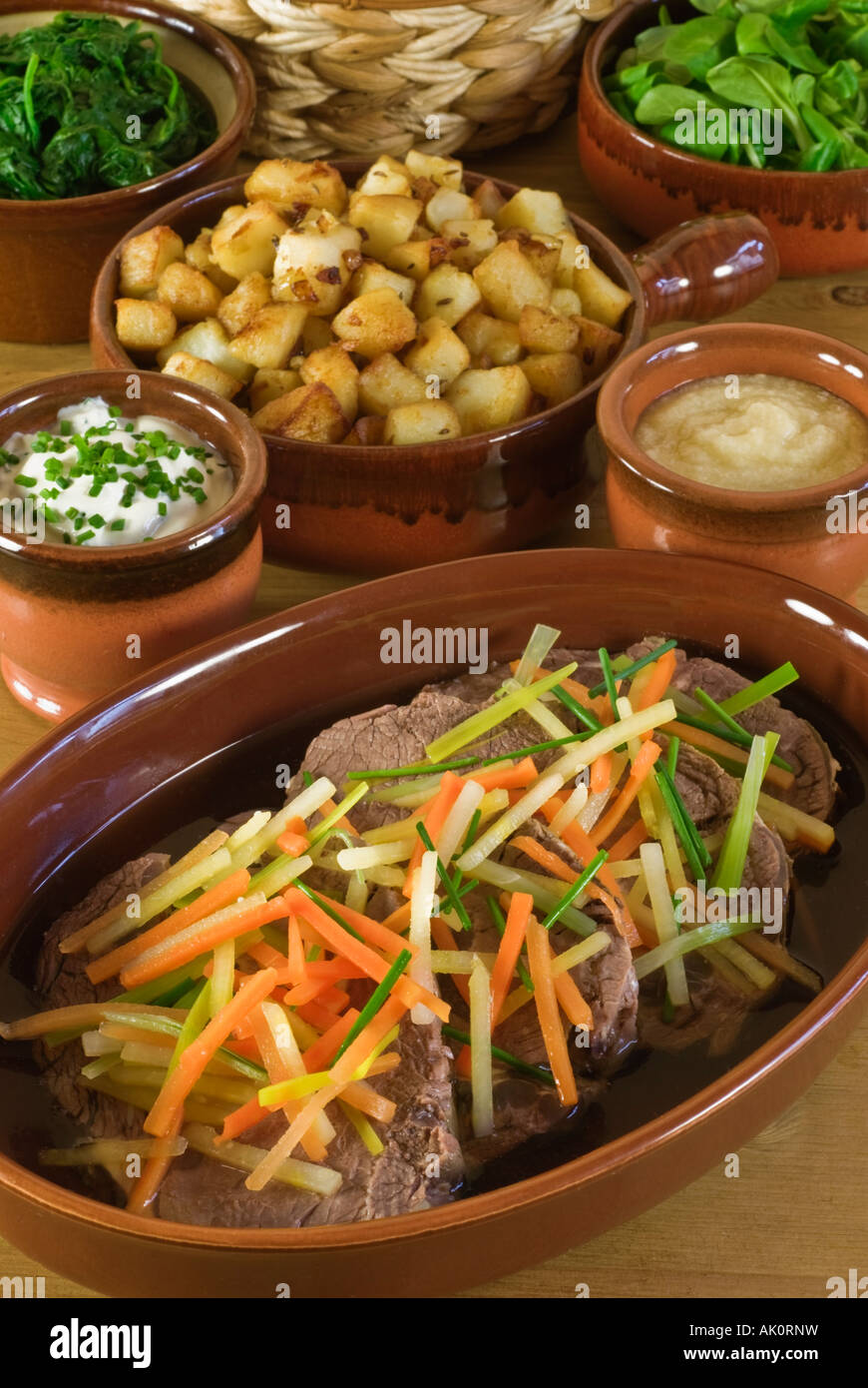 Tafelspitz Austria Food Braised beef Stock Photo - Alamy
