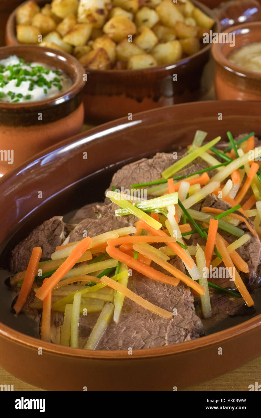 Tafelspitz Austria Food Braised beef Stock Photo - Alamy