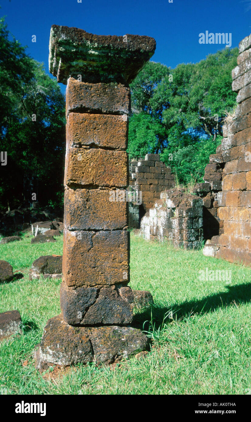 Jesuit mission de Santa Maria la Mayor Stock Photo - Alamy