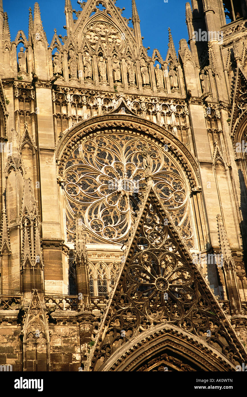 Exterior of Notre Dame Cathedral, Rouen, Normandy, France Stock Photo ...