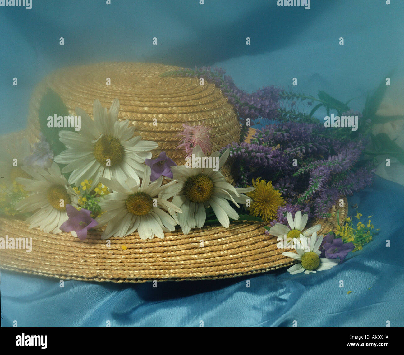 Decorated hat with flowers hi-res stock photography and images - Alamy