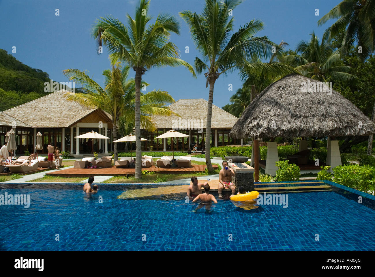 Swimming pool and surrounds Labriz Resort Silhouette Island Seychelles ...
