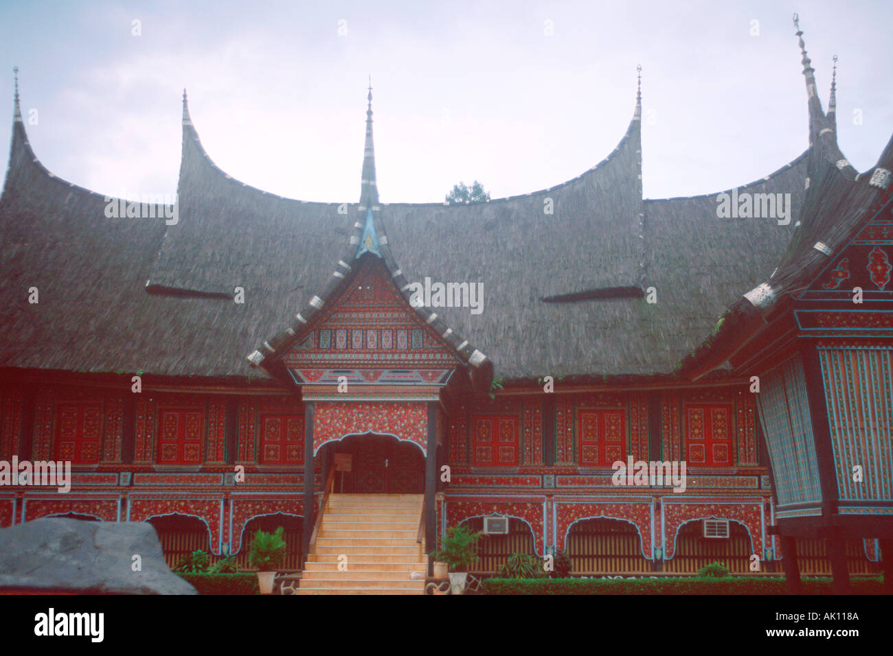 Balinese building at art and crafts exhibit Jakarta Java Indonesia ...