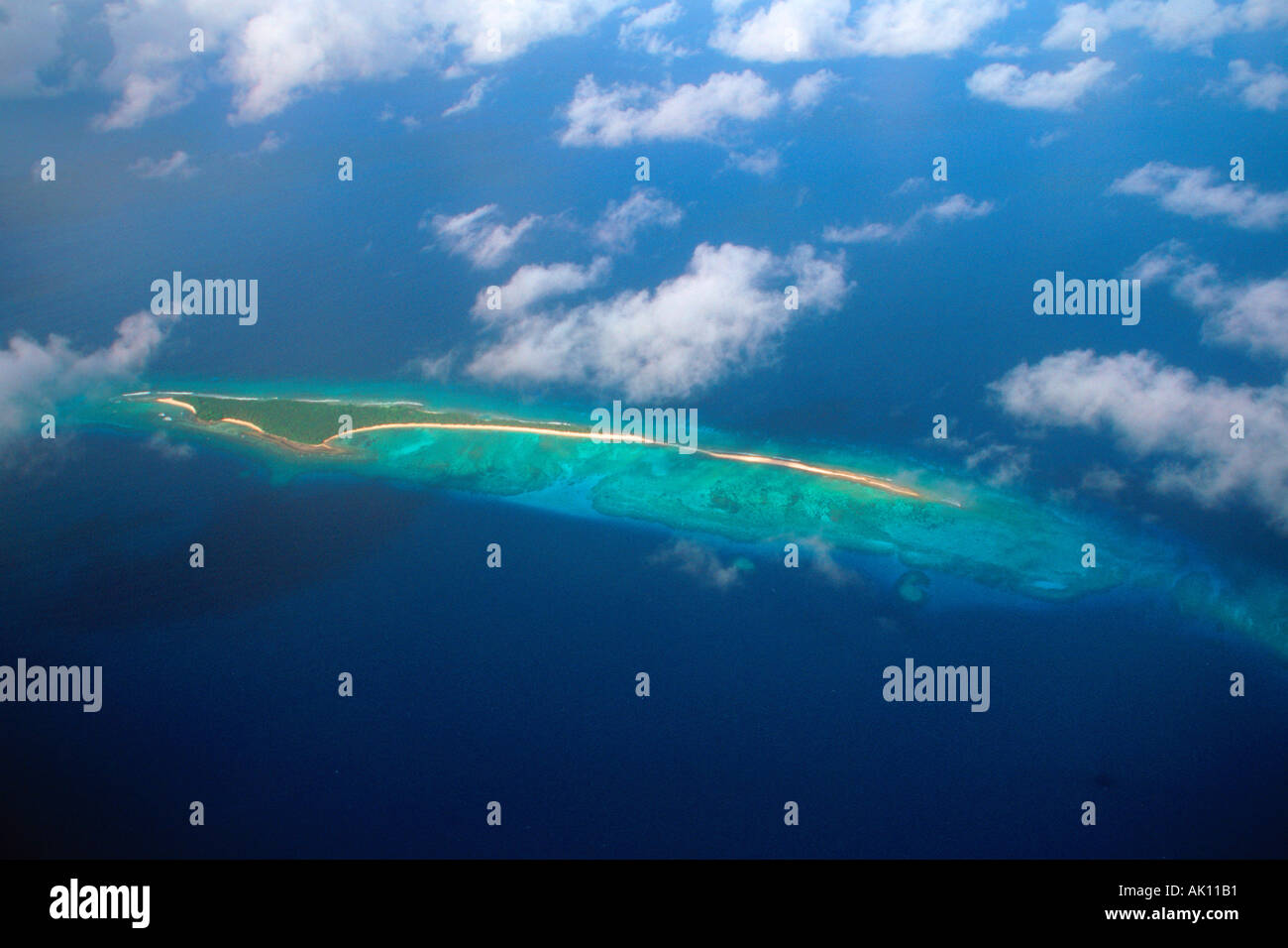 Aerial view of Kuwajelein atol Marshall Islands N Pacific Stock Photo ...