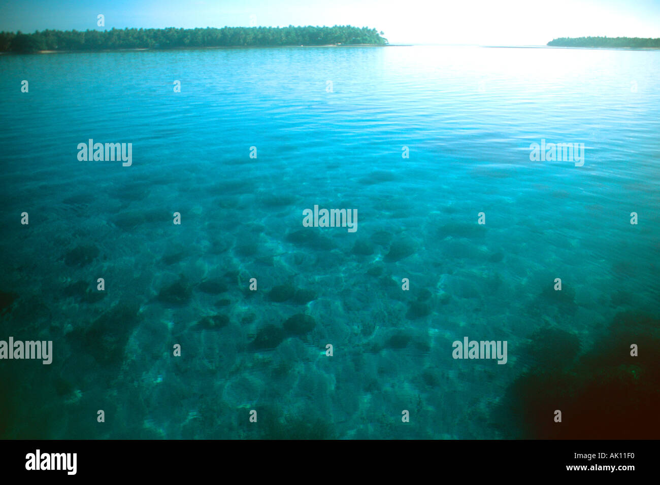 Tokewa island from inside lagoon Mili Marshall Islands N Pacific Stock ...