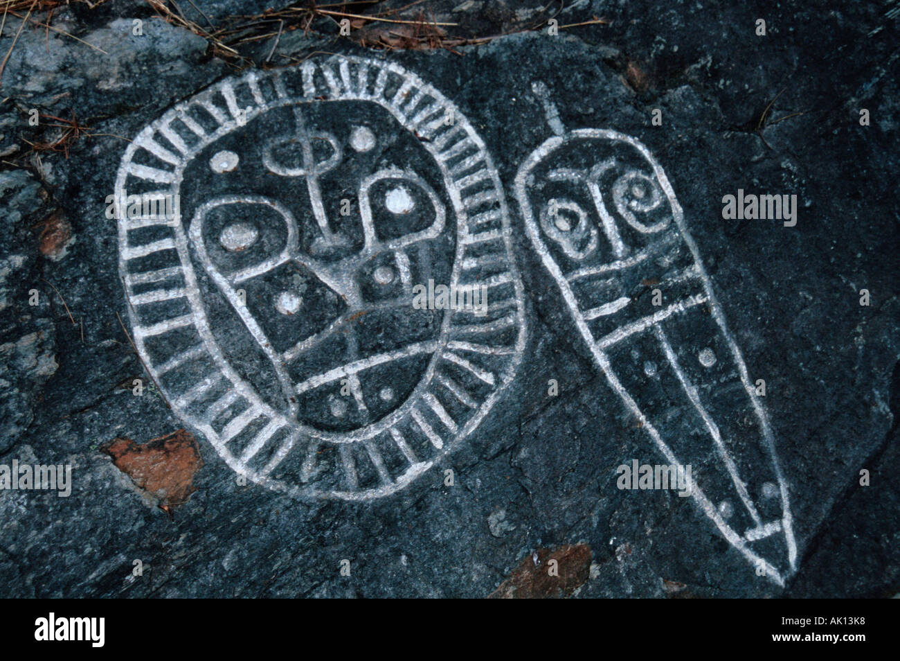 Rock drawing / Petroglyph Stock Photo - Alamy