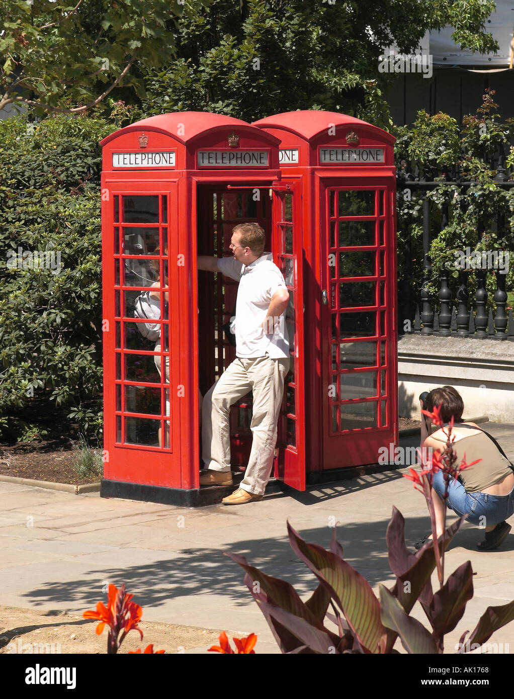 Making a Phone Call London UK Stock Photo - Alamy