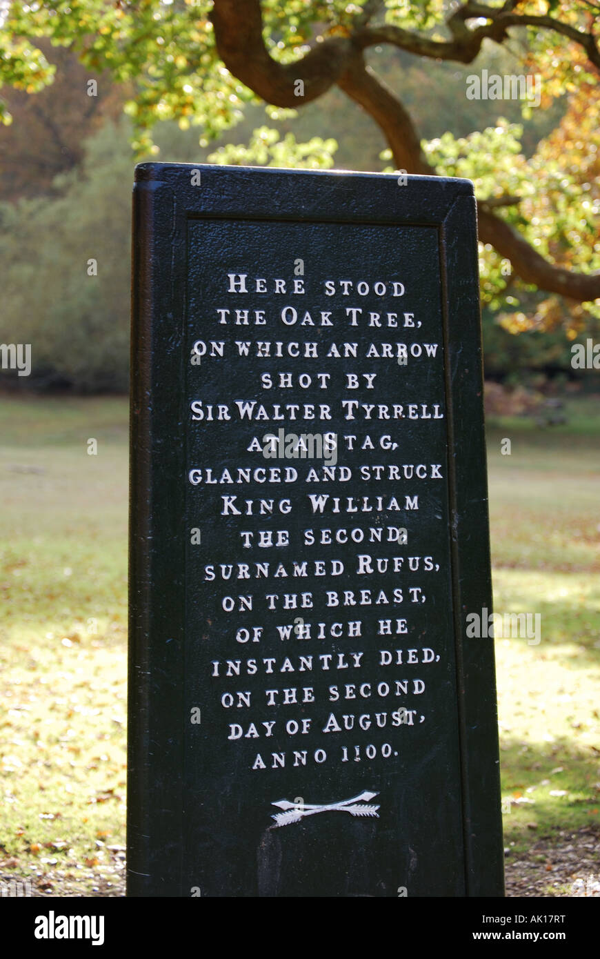 The Rufus Stone Memorial, New Forest, Hampshire, England, United ...