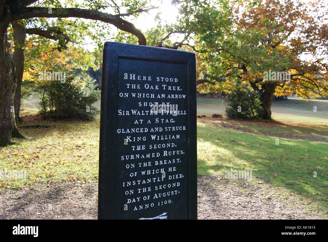 The Rufus Stone Memorial, New Forest, Hampshire, England, United ...