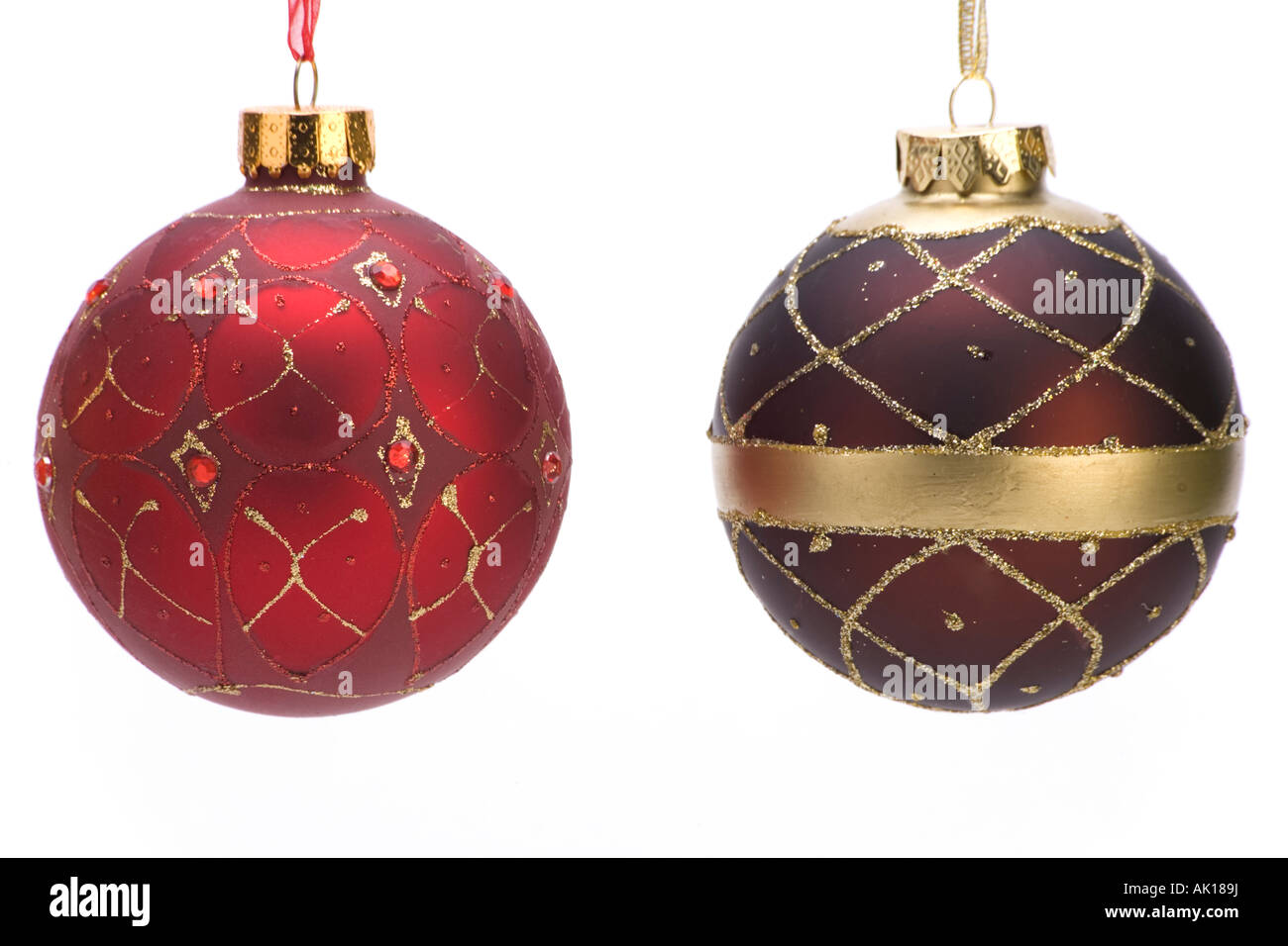 Christmas balls decoration isolated Cut Out Stock Images & Pictures - Alamy