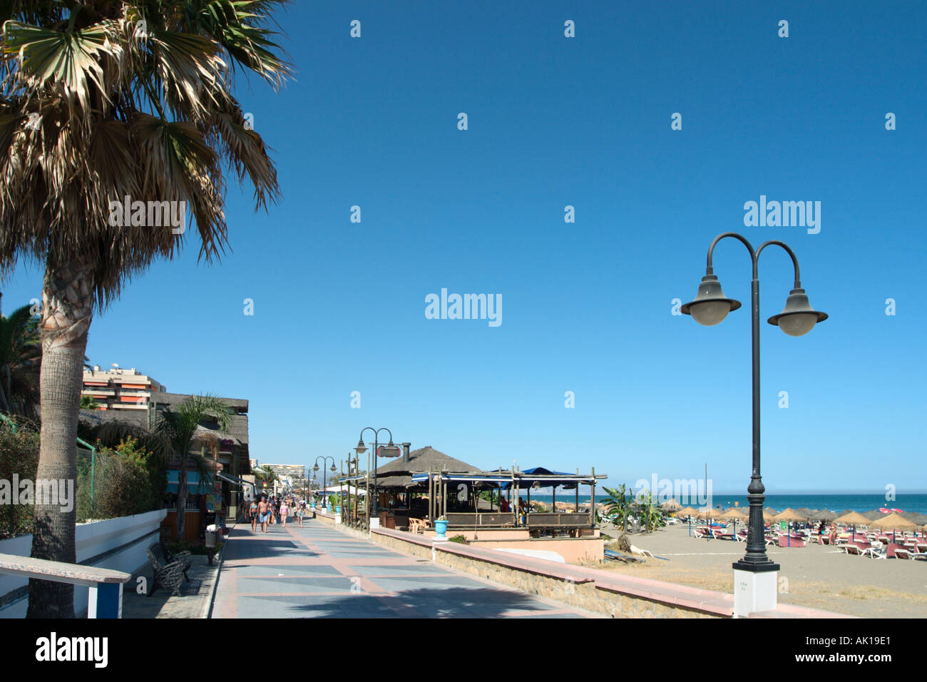 The seafront promenade (Paseo Maritimo) by the beach of Playa de la ...
