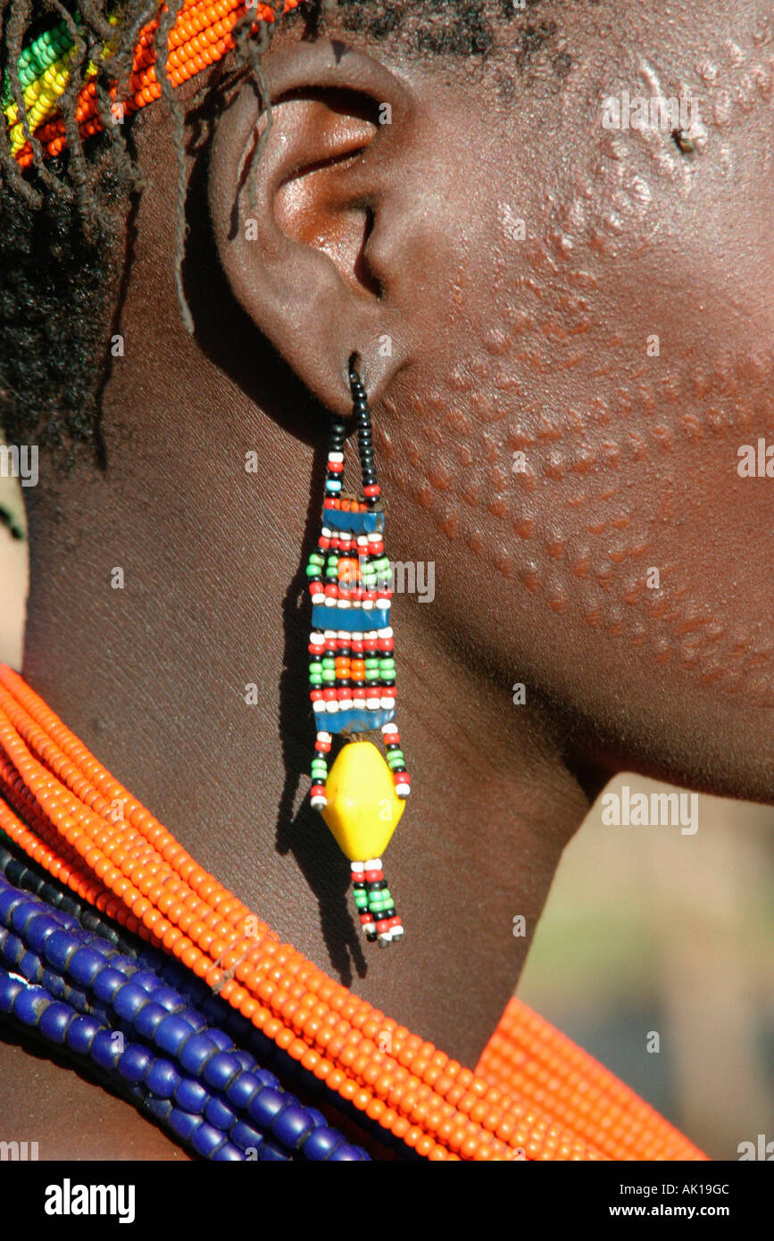 Toposa woman with scars hi-res stock photography and images - Alamy