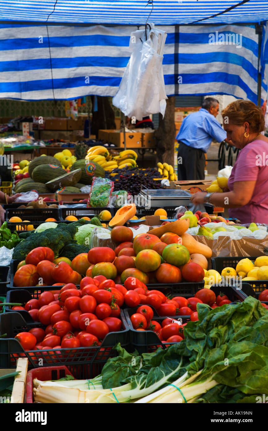 Busy Local Market in The Albayzin Granada Spain Stock Photo - Alamy