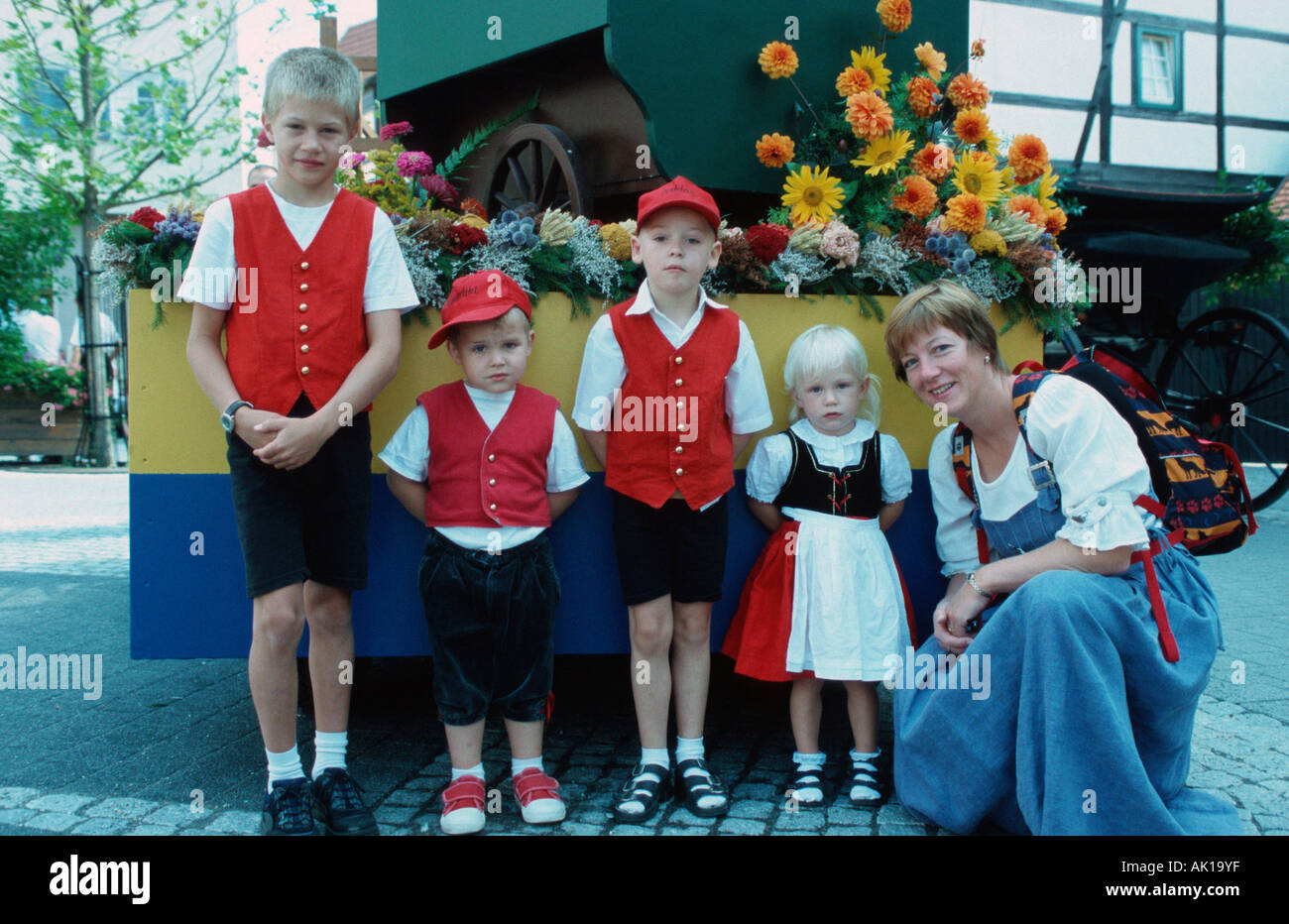 Family in traditional clothes / Markgroeningen / Familie in Trachten ...