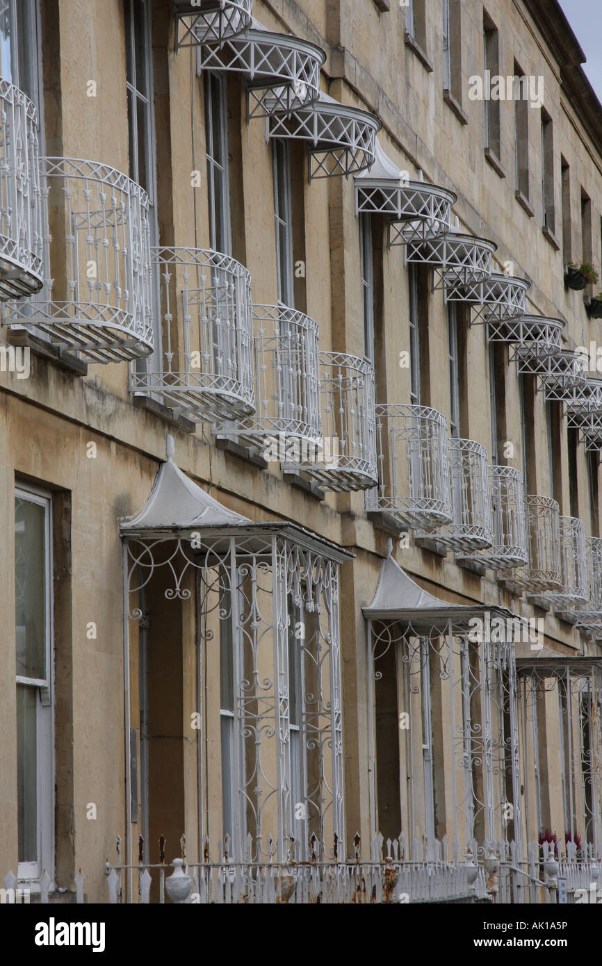 Regency architecture and ironwork Cheltenham Stock Photo - Alamy