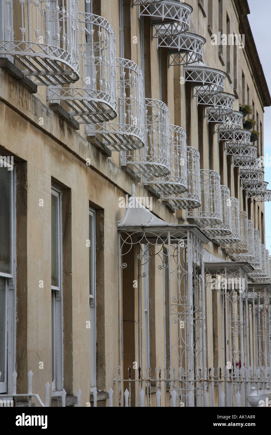 Regency architecture and ironwork Cheltenham Stock Photo - Alamy