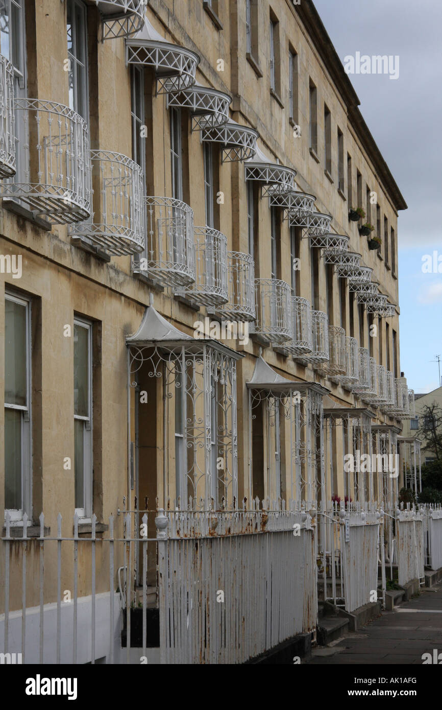 Regency architecture and ironwork Cheltenham Stock Photo - Alamy