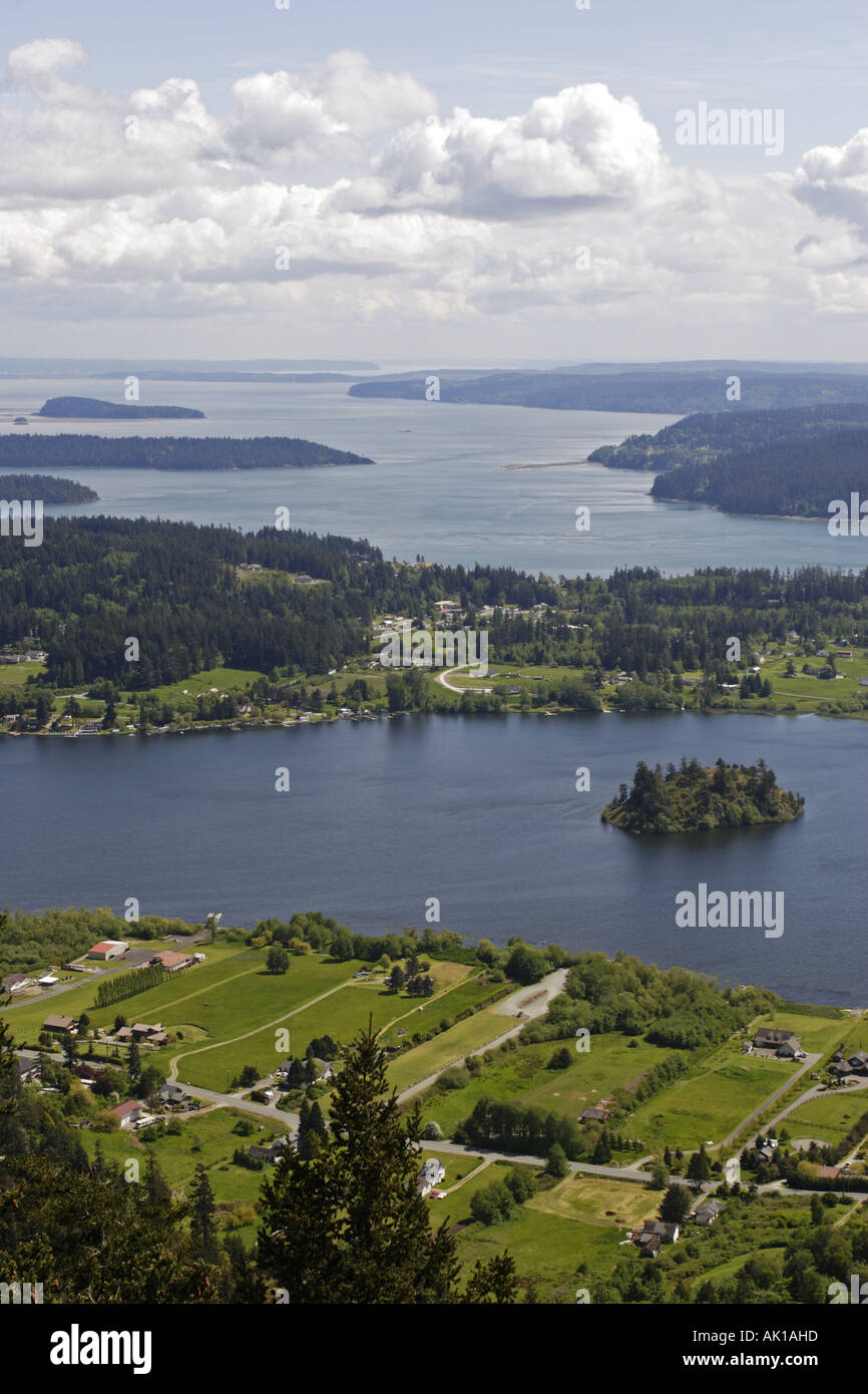 Aerial View of Skagit Bay from Fidalgo Island near Anacortes ...