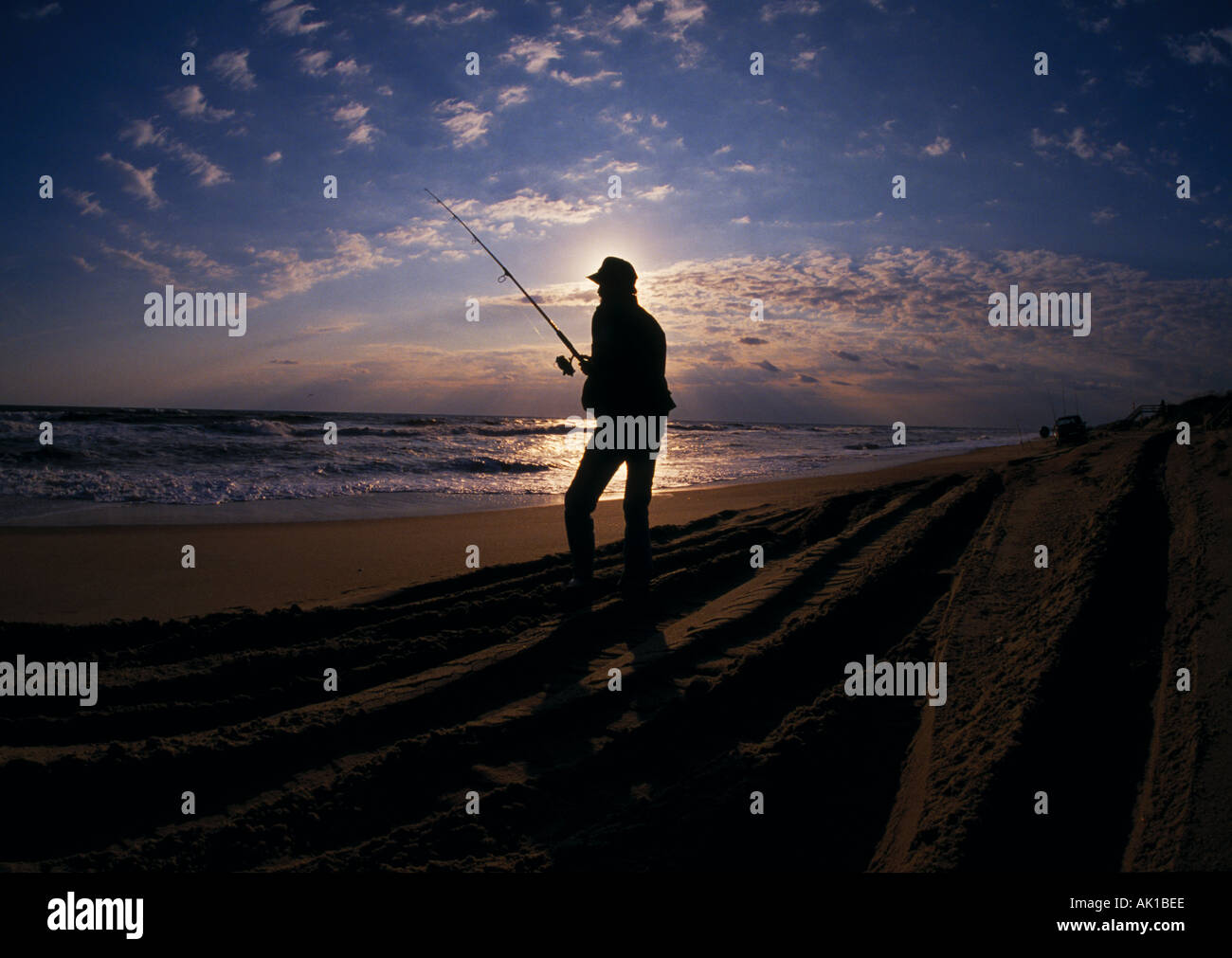 Surfcasting beach fishing hi-res stock photography and images - Alamy