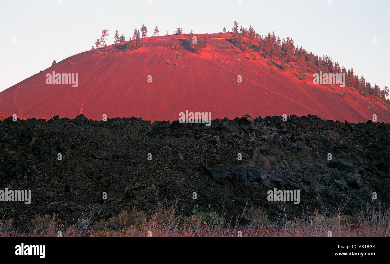 A view of Lava Butte a conical cinder cone from an ancient volcano at ...