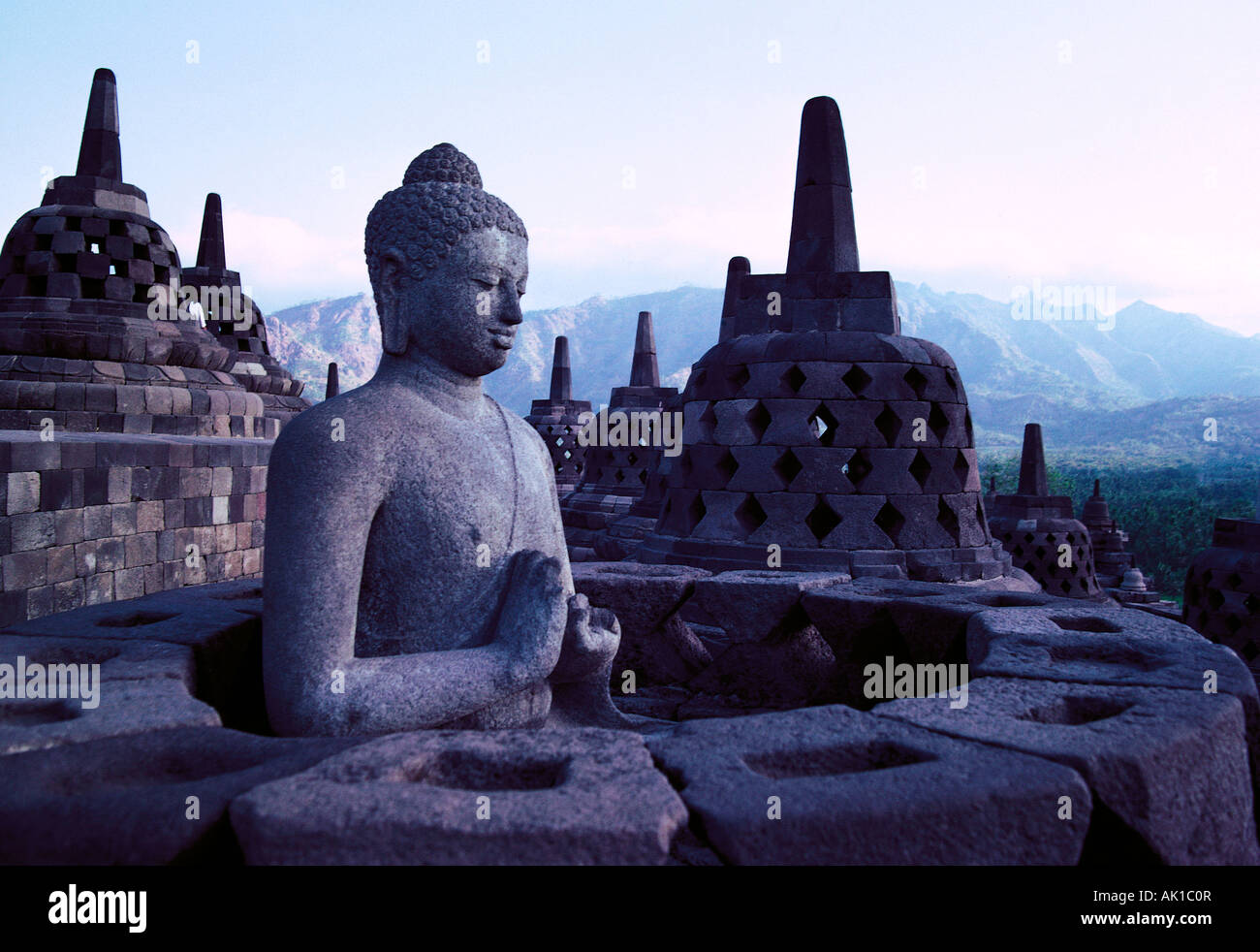 Travel, Indonesia, Java, Borobudur, Ancient Buddhist temple Stock Photo ...