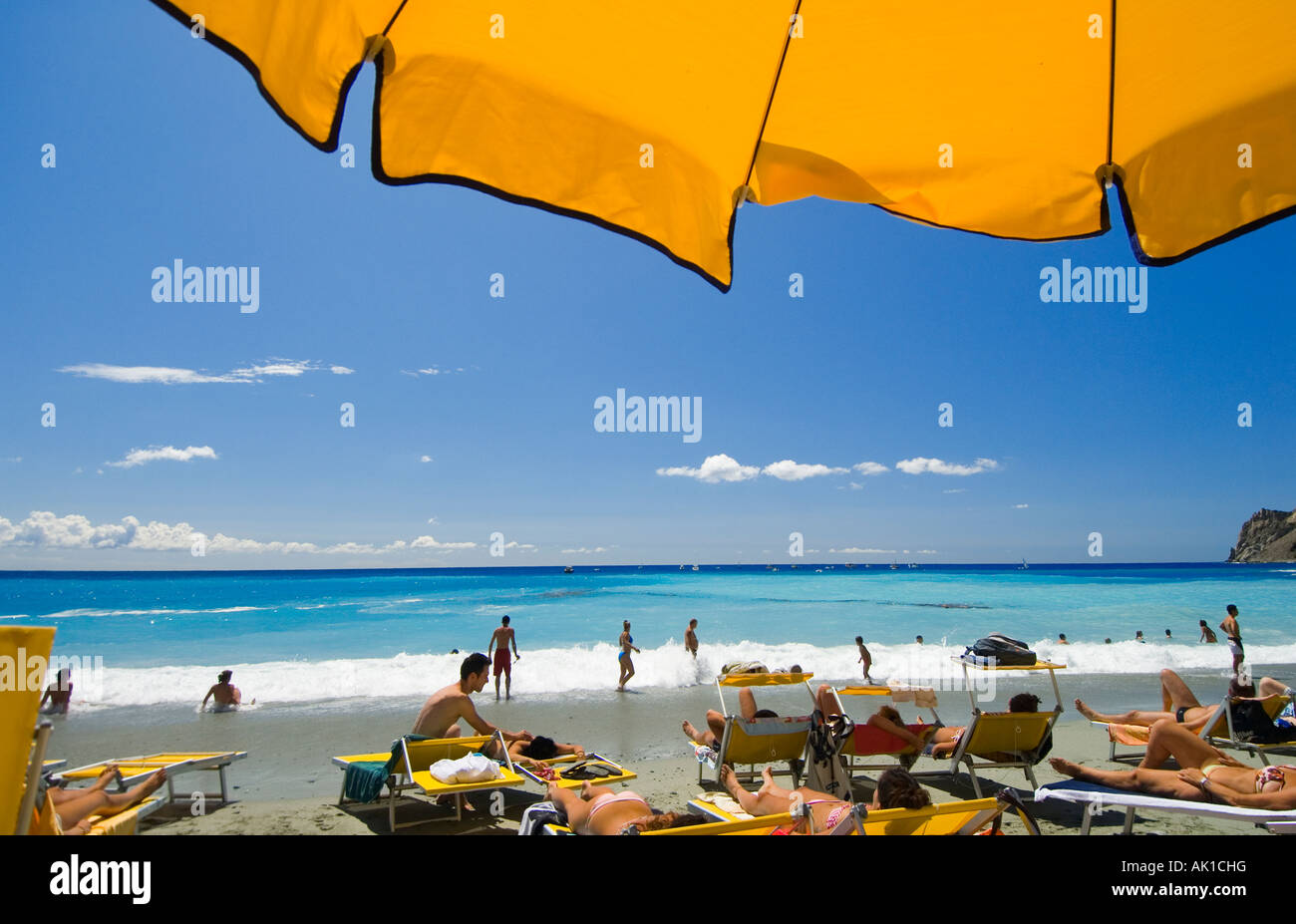 beach Monterossa al Mare Cinque Terre Italy Stock Photo - Alamy