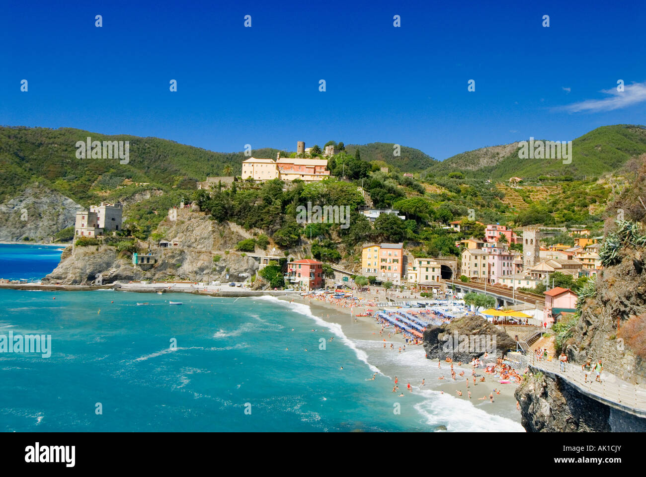 Monterossa al Mare beach Cinque Terre Italy Stock Photo - Alamy