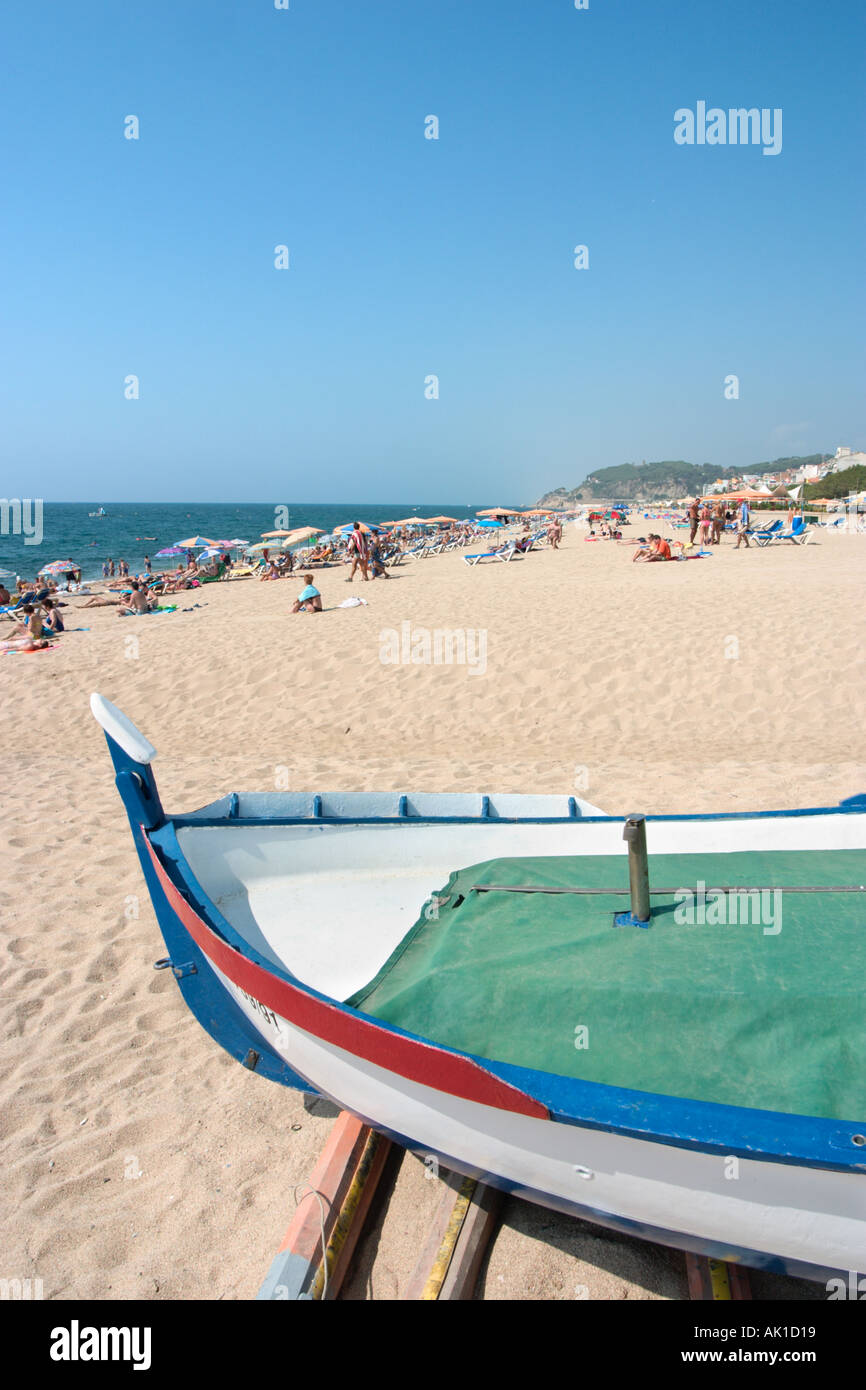 Sand beach in calella town costa brava hi-res stock photography and ...