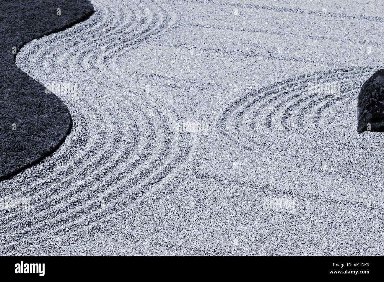Flat Garden at Japanese Gardens in Portland Oregon USA Stock Photo - Alamy
