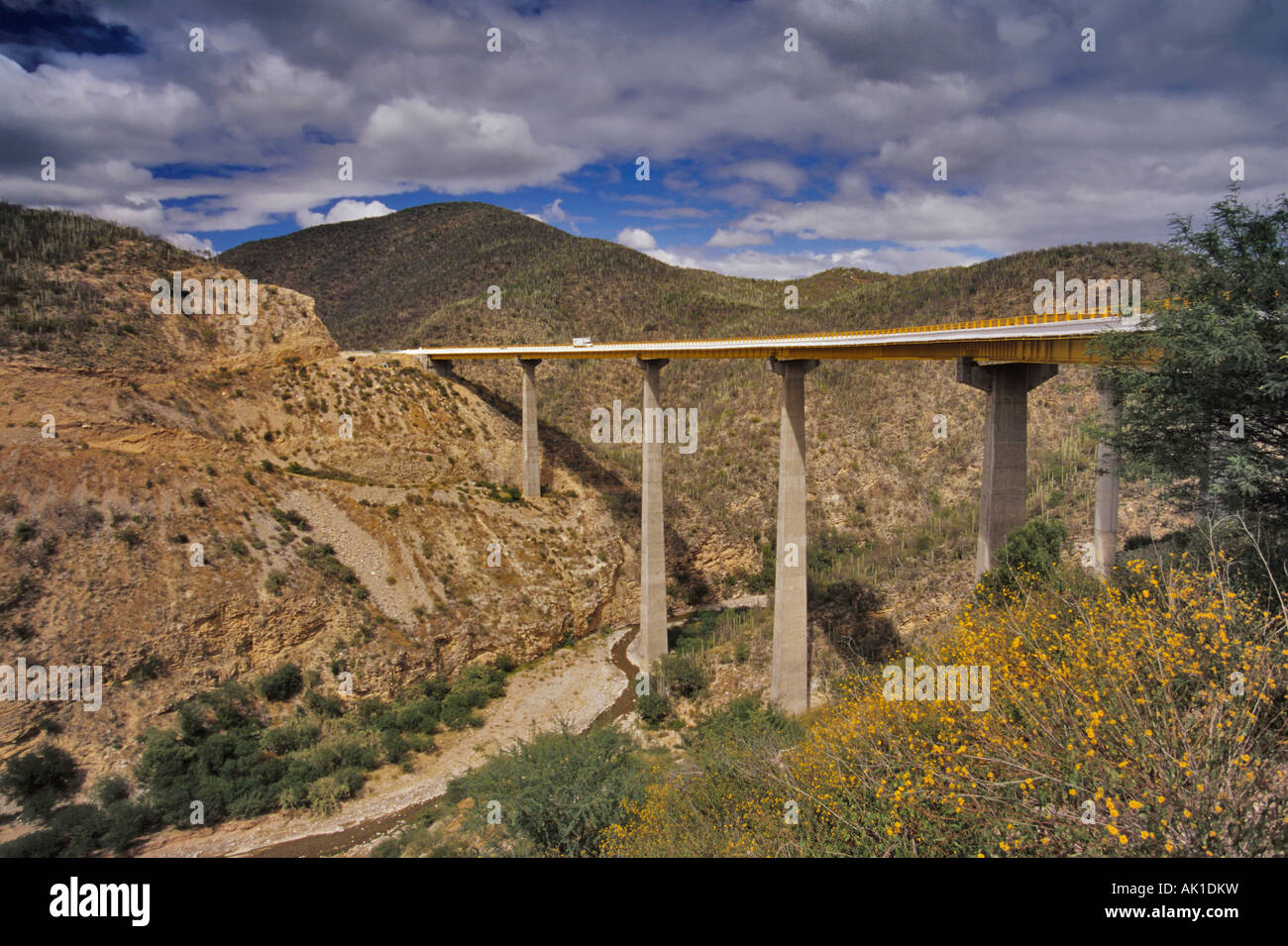 Puente Calapa bridge on toll road to Oaxaca, Sierra Madre Oriental ...