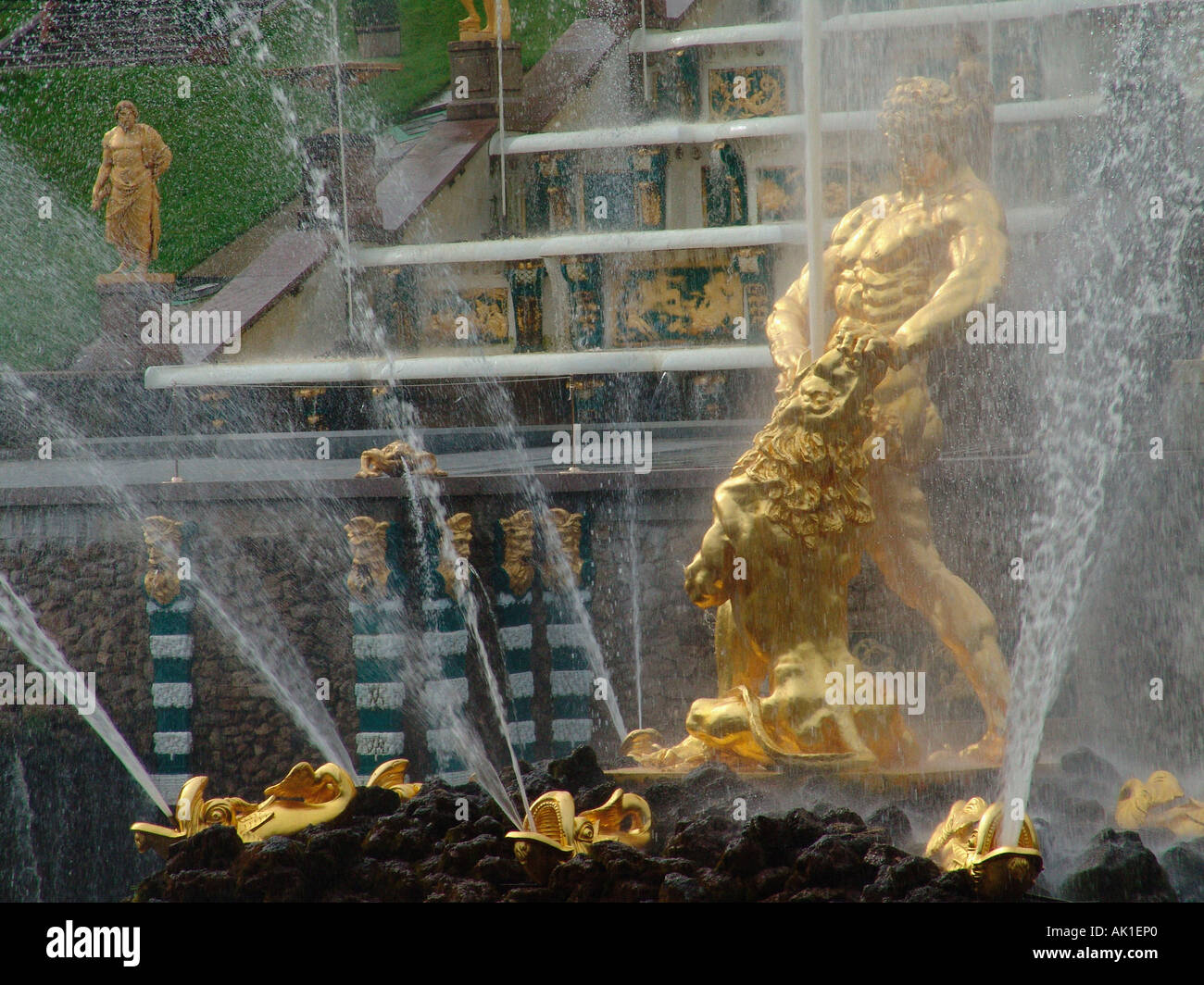 Samson fountain / Peterhof Stock Photo - Alamy