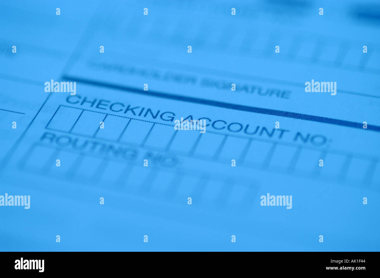 Check cheque partial signature horizontal Stock Photo - Alamy