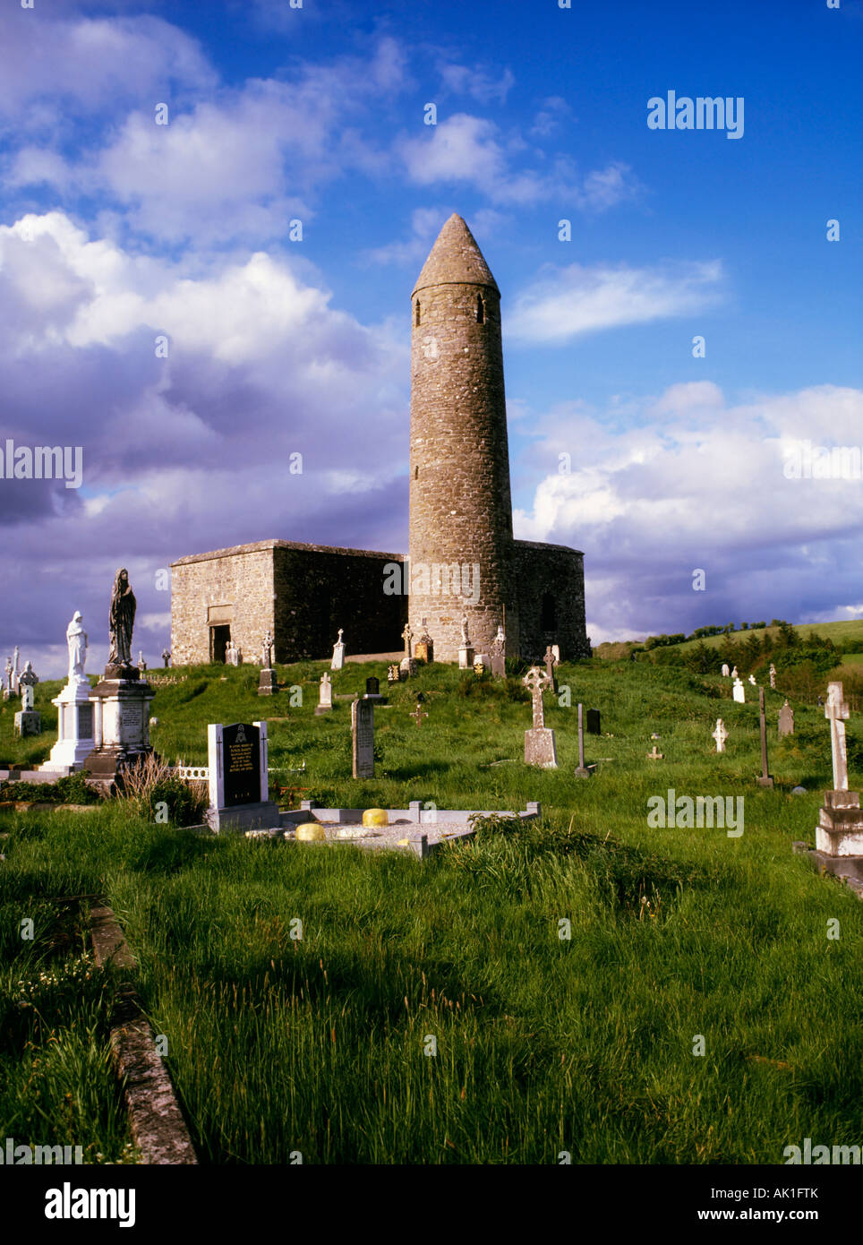 Turlough round tower abbey church hi-res stock photography and images ...