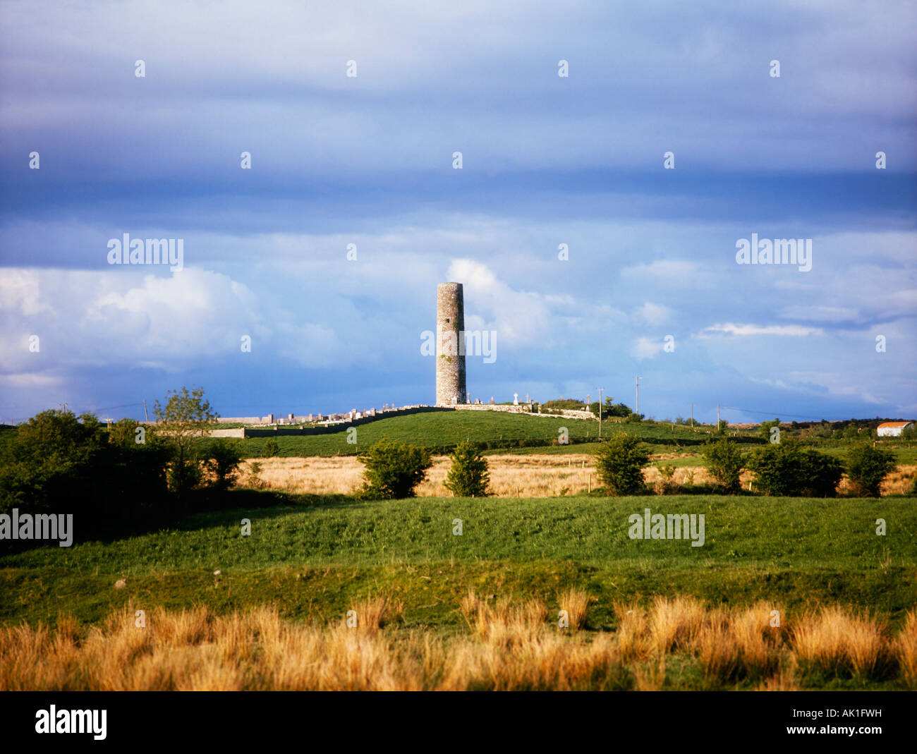 Round Tower, Meelick Swinford, Co Mayo, Ireland Stock Photo - Alamy