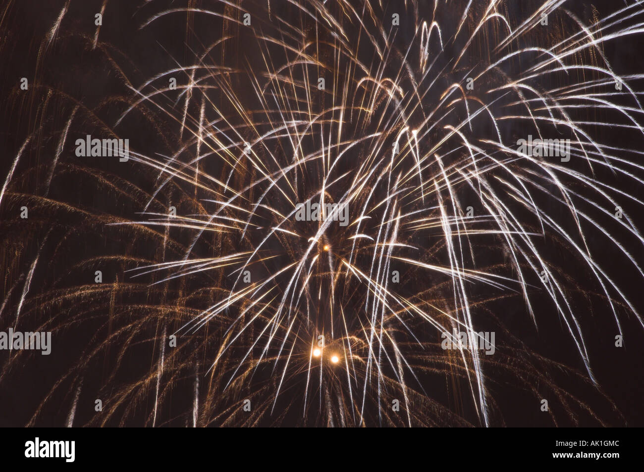 Fireworks display in night sky Stock Photo - Alamy