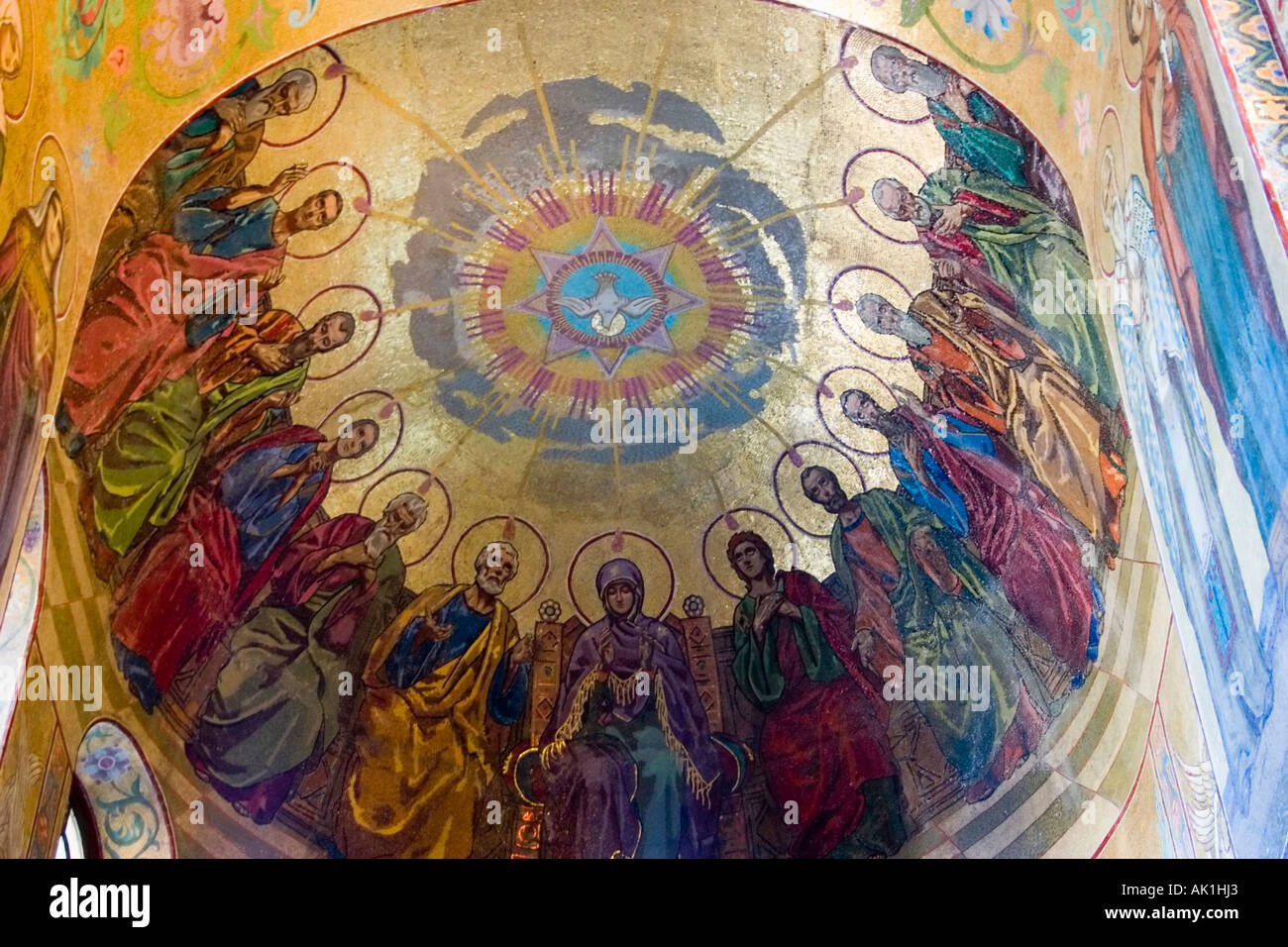 Interior of Church of the Resurrection on Spilt Blood, St Petersburg ...