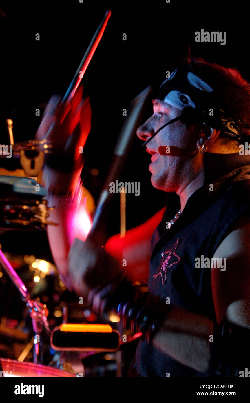 Robin Guy drummer with GMT featuring Bernie Torme (guitar) and John ...