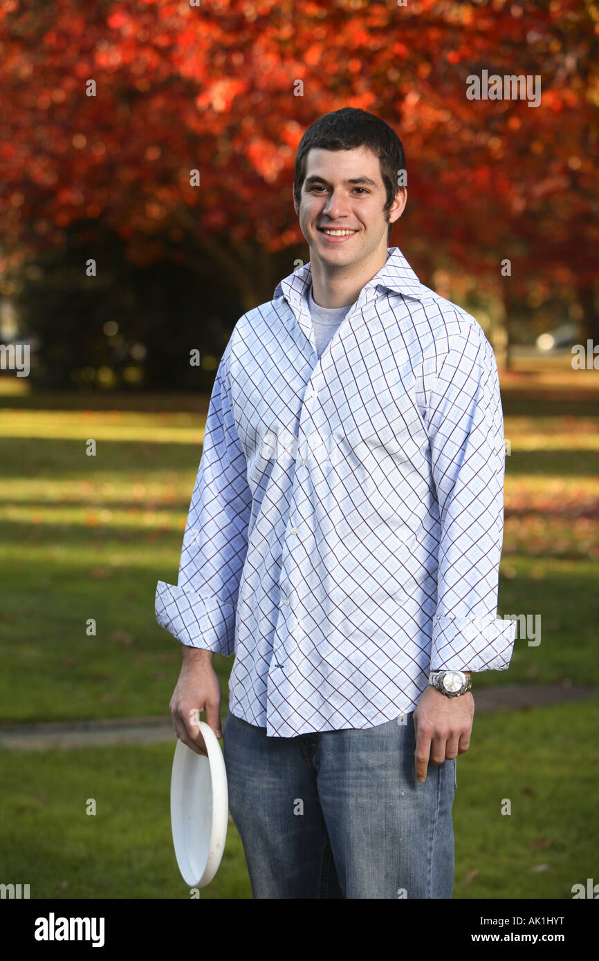 College student portrait with fall campus Stock Photo - Alamy