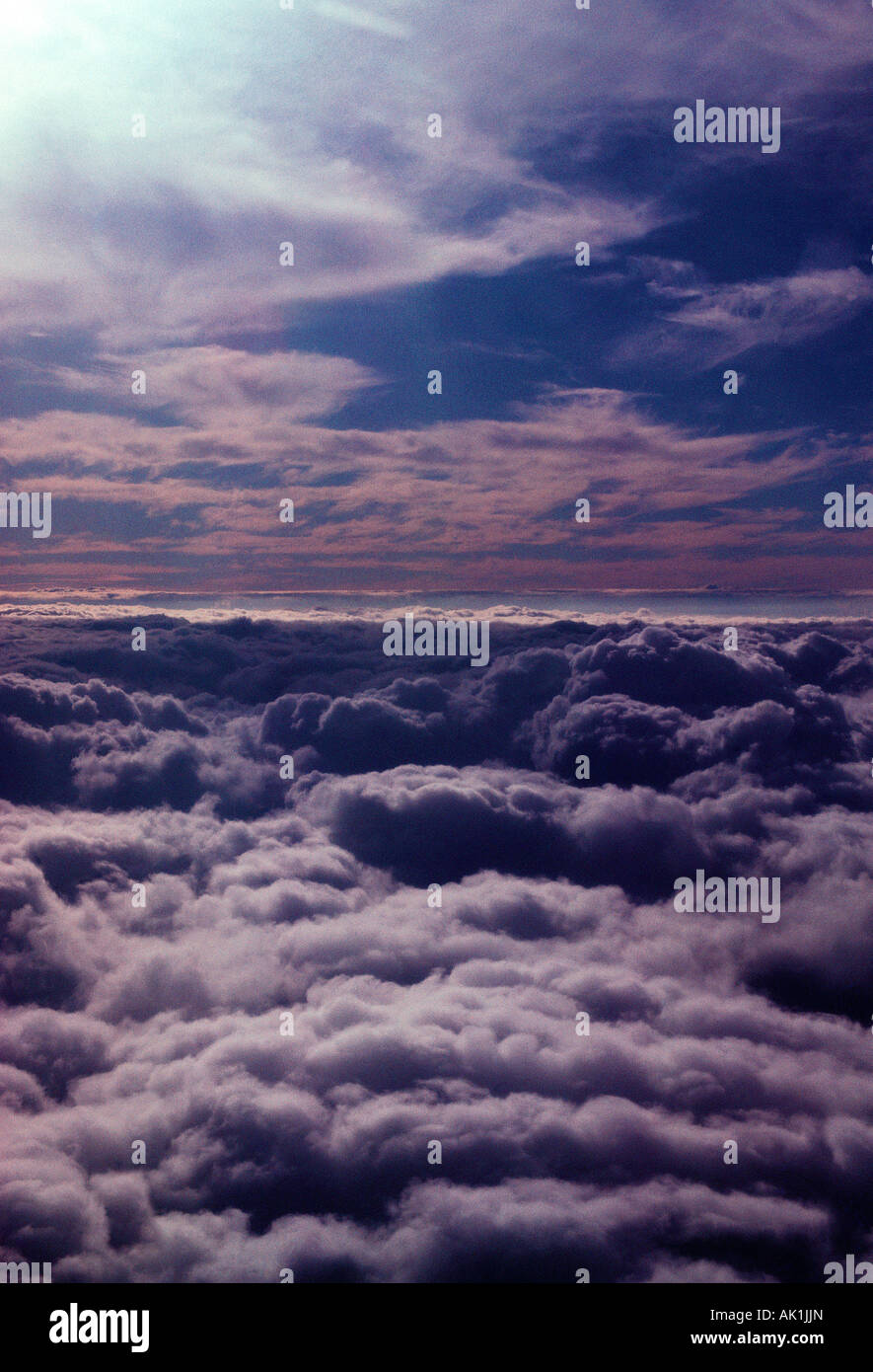 Aerial view of sky from above clouds Stock Photo - Alamy
