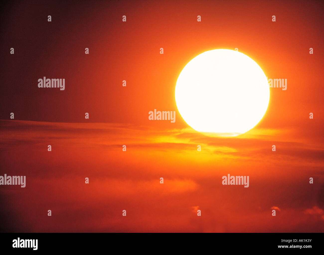 Scenic. Sky. Close-up of sun at sunset Stock Photo - Alamy
