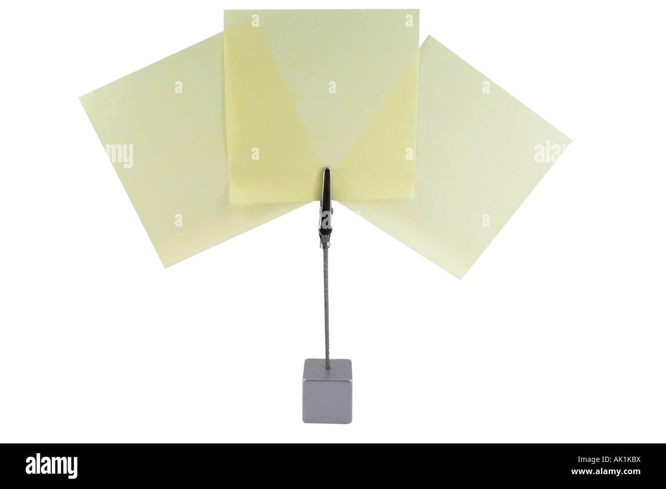 Paper clip holding blank post it hi-res stock photography and images ...