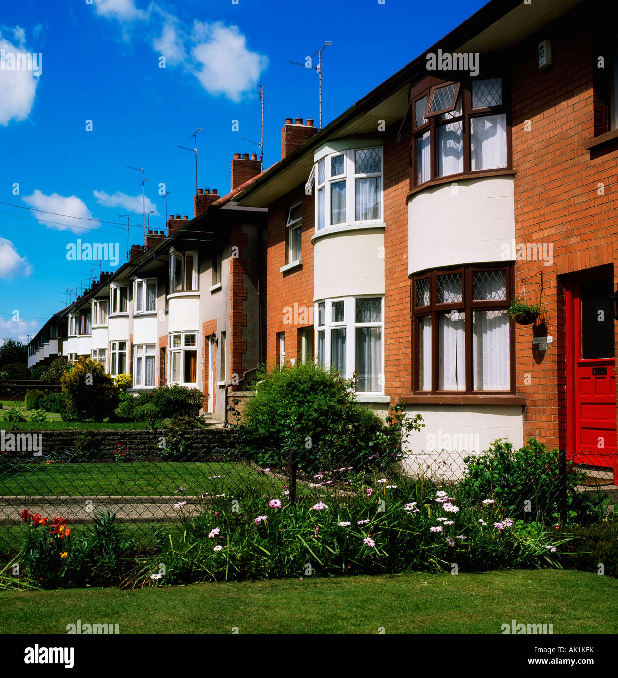 Urban Housing, Terraced Housing, Ireland Stock Photo - Alamy