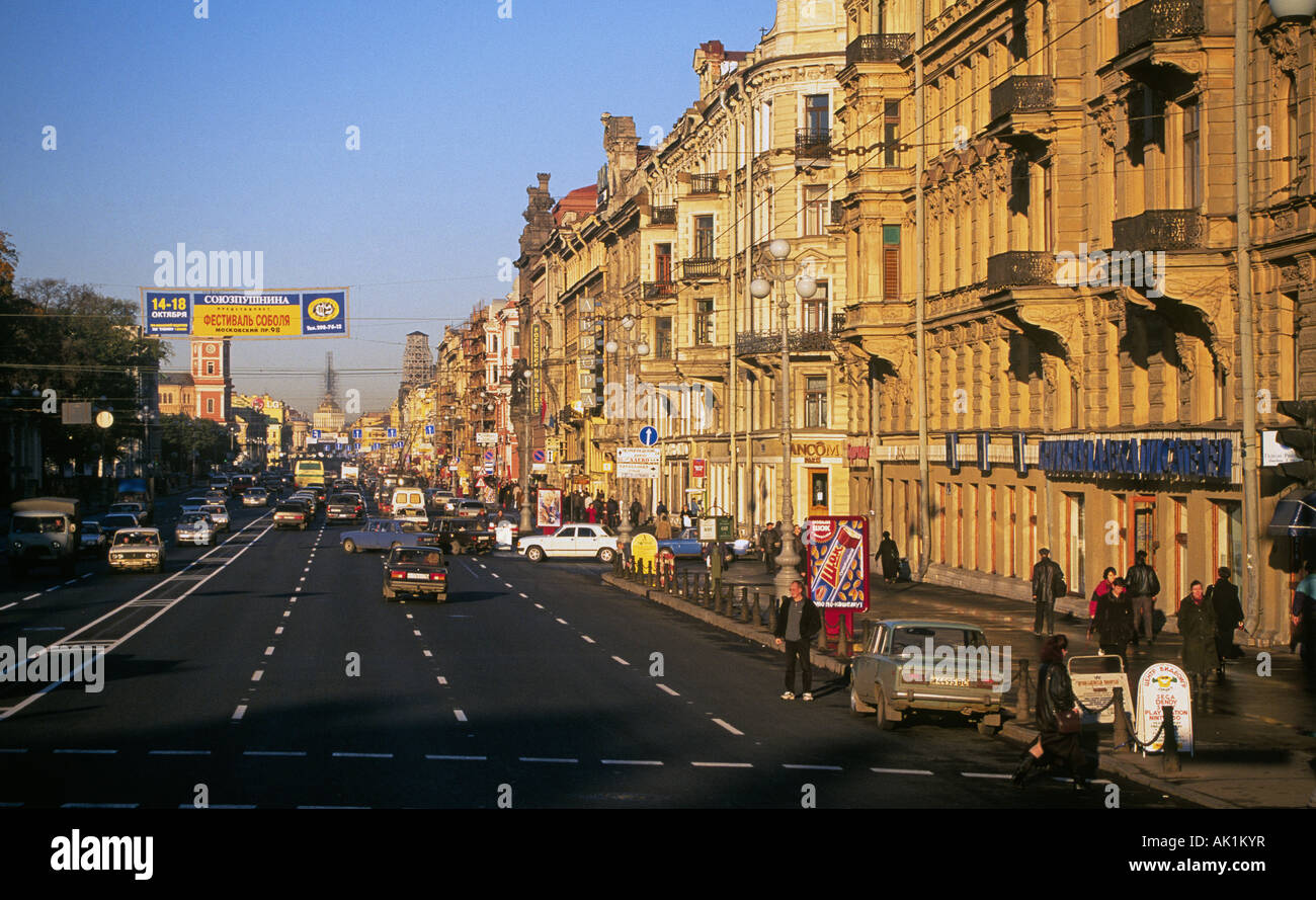 A view of Nevsky Prospect street St Petersburg s world famous shopping ...