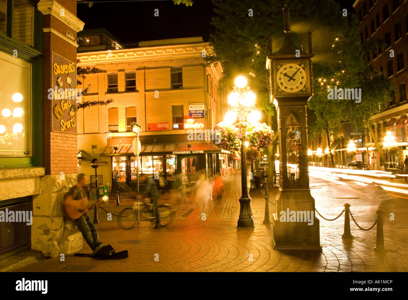 Gastown at Night, Vancouver, BC Stock Photo - Alamy