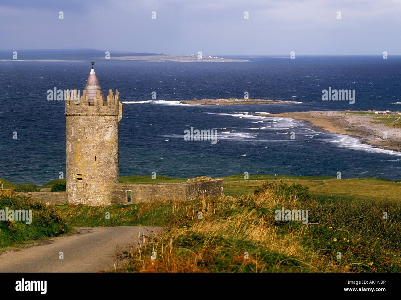 Doonagore Castle, Doolin Point, Doolin, County Clare, Ireland Stock ...