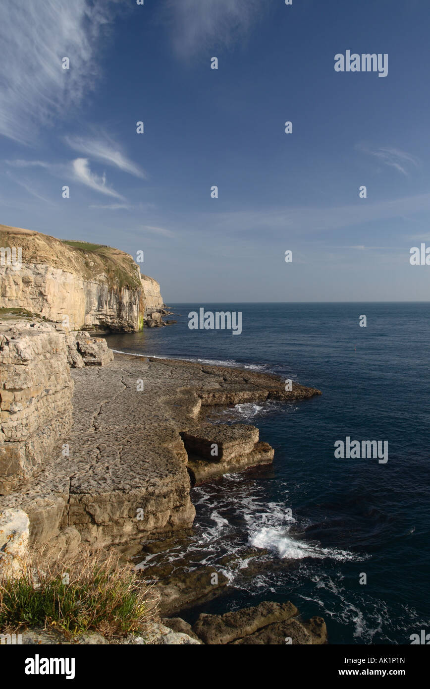 Dancing Ledge on the Dorset coast in England Stock Photo - Alamy